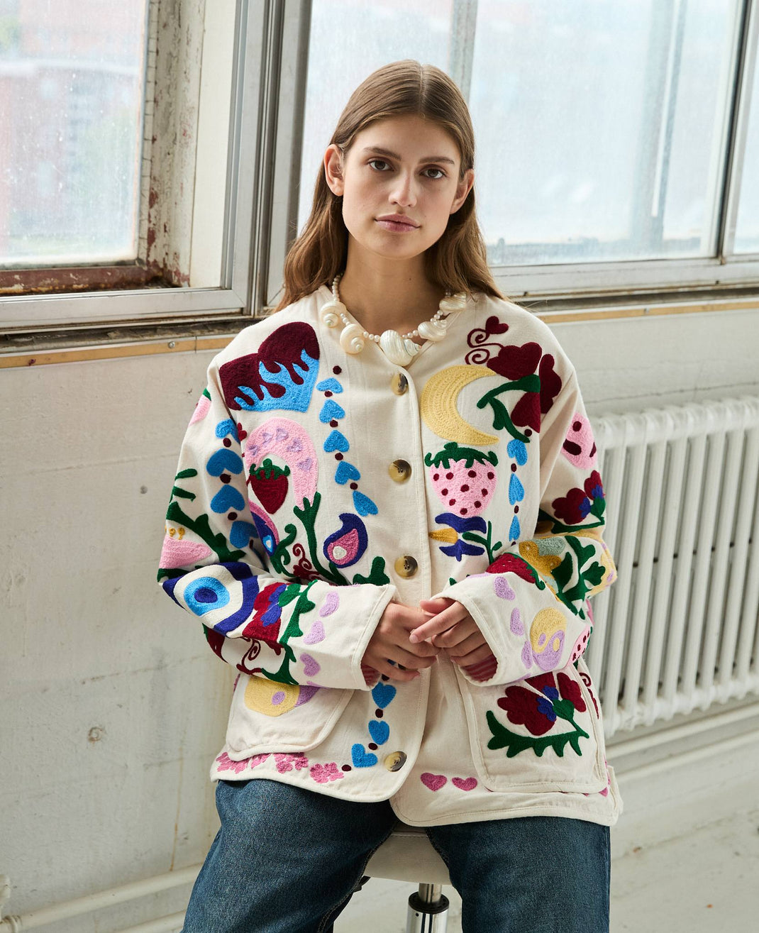 Maggie Jacket - White Rose – SISSEL EDELBO