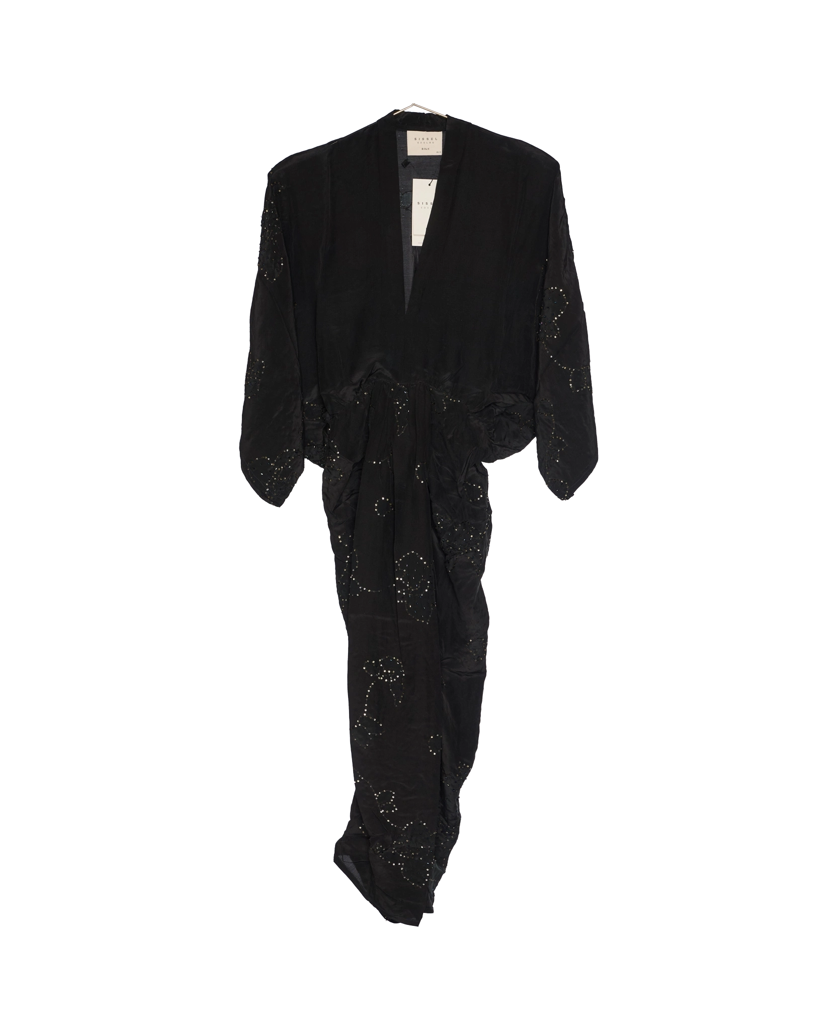 Juno SILK Dress Sparkling Black - No. 168 – SISSEL EDELBO